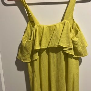 Gianni Bini | Dresses | Gianni Bini Yellow Linen Dress | Poshmark